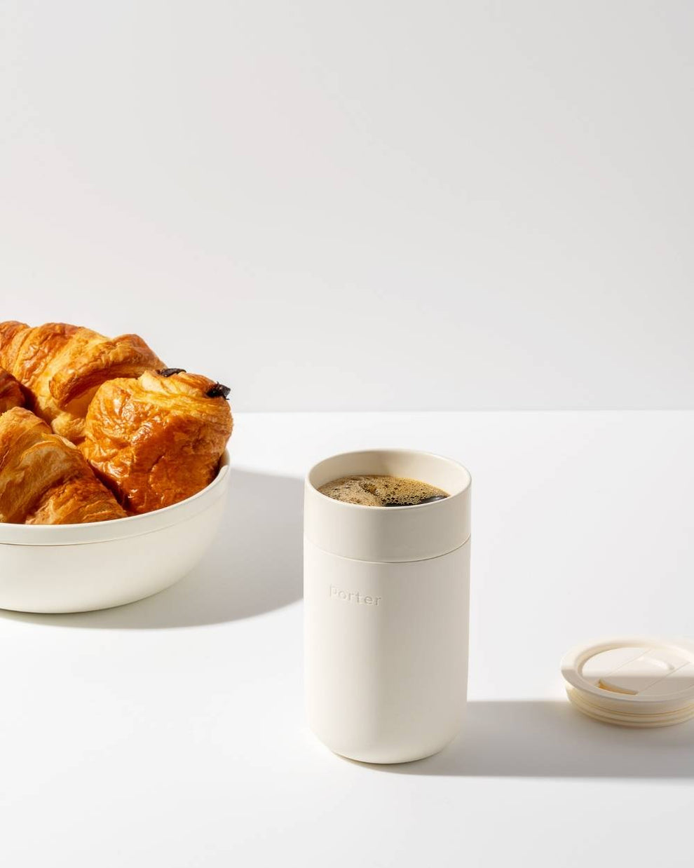 Portable Ceramic Mug With Drink Through Lid | W&P
