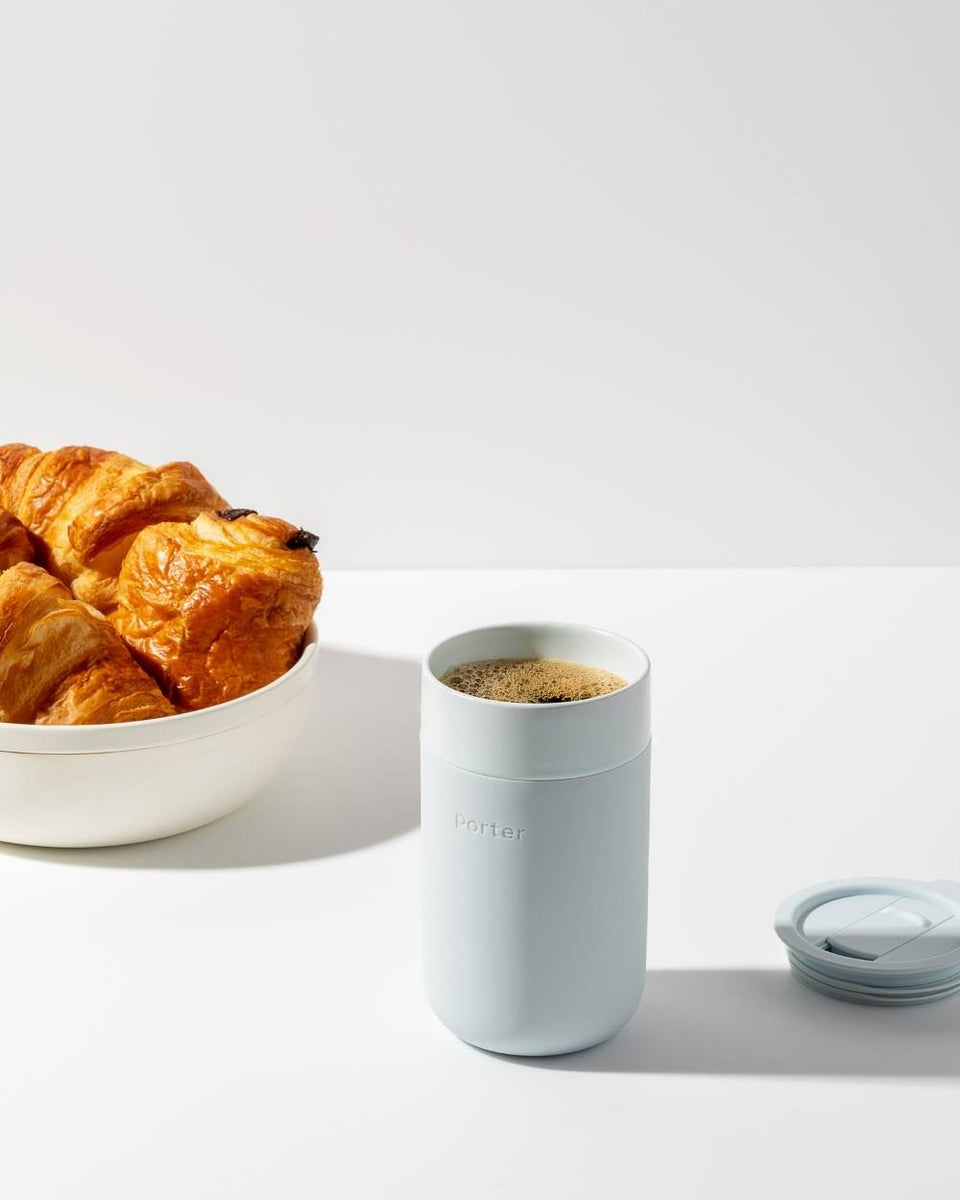 Portable Ceramic Mug With Drink Through Lid | W&P