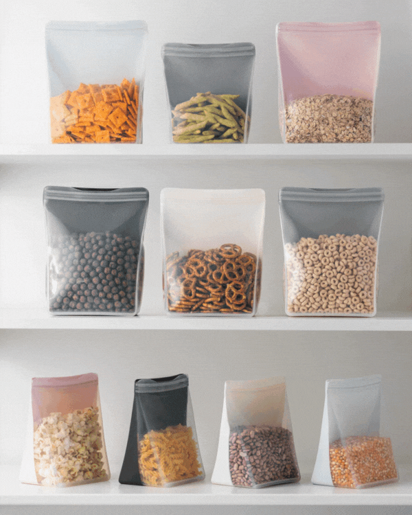 Silicone Reusable Food Storage Bag Starter Set | W&P
