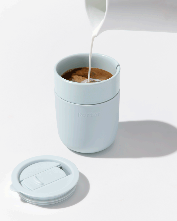 Portable Ceramic Mug With Drink Through Lid | W&P